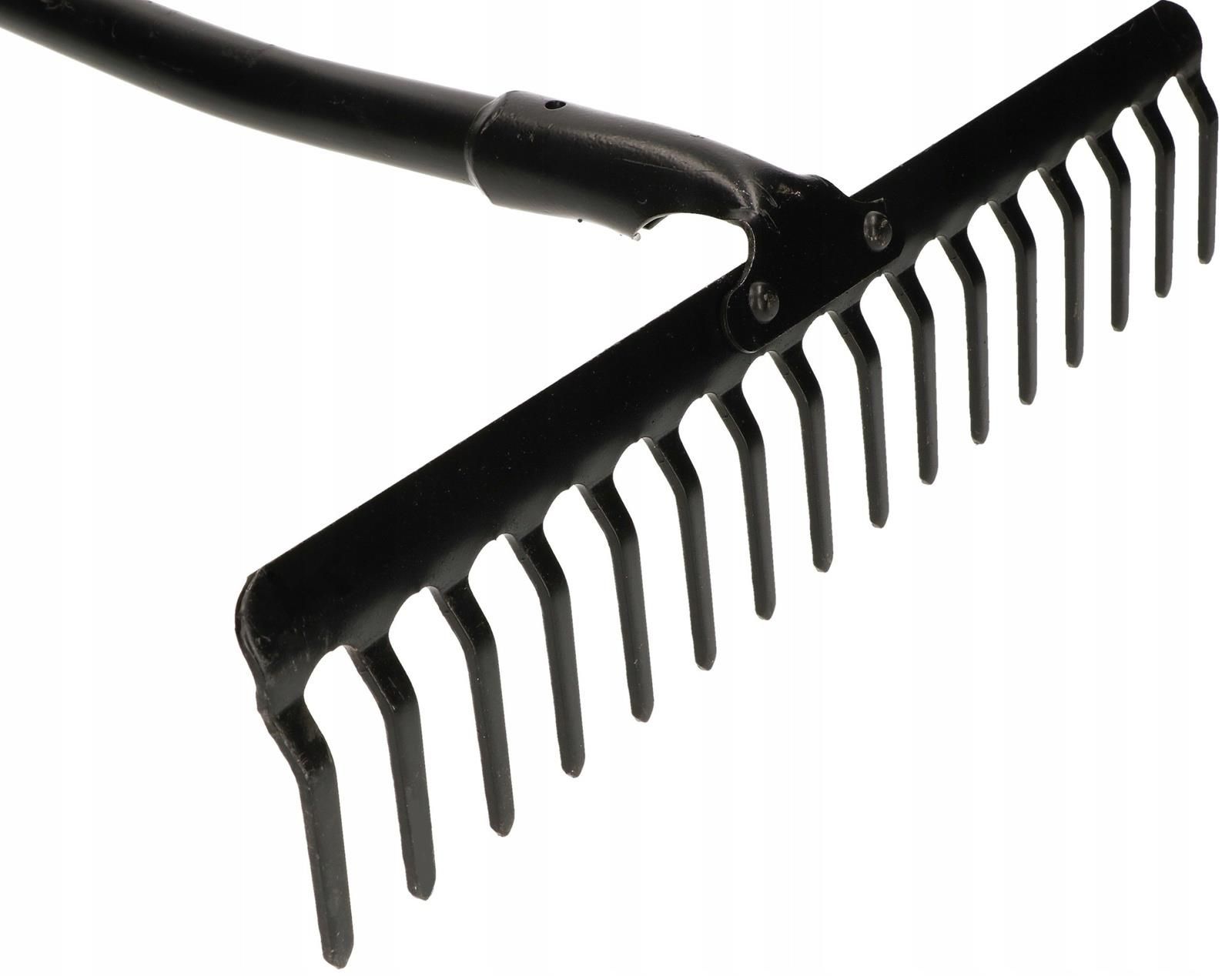 GRABIE OGRODOWE WZMOCNIONE 16-ZĘBNE GRABKI METALOWE Z TRZONEM - Ceny i ...