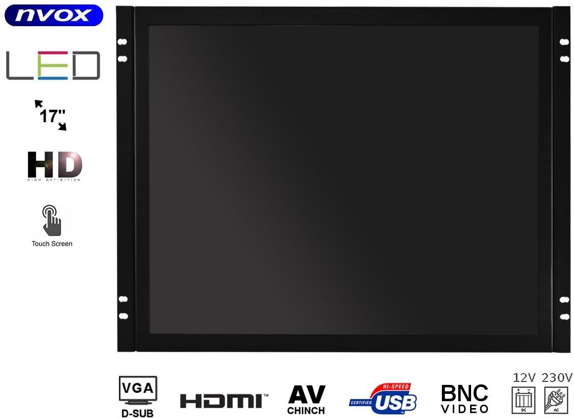 Monitor przemysłowy Nvox Monitor 17 cali dotykowy open frame Led Vga ...