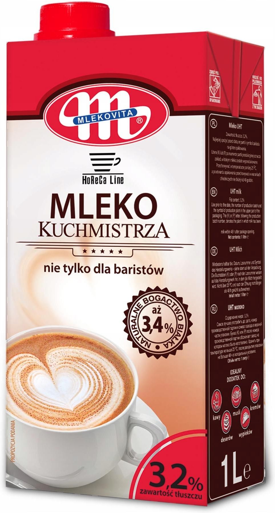 Mleko Kuchmistrza 3,2% 12 szt. po 1l.UHT Mlekovita - Ceny i opinie - Ceneo.pl