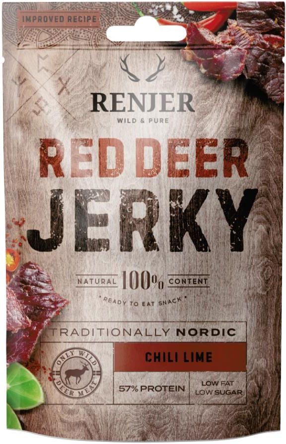 Renjer Suszone Mięso Jelenia Deer Jerky 25g Chilli And Lime - Ceny i ...