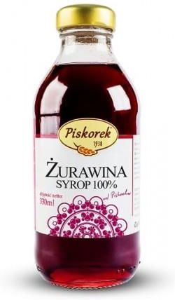 Piskorek Syrop 100% żurawina 330 ml - Ceny i opinie - Ceneo.pl