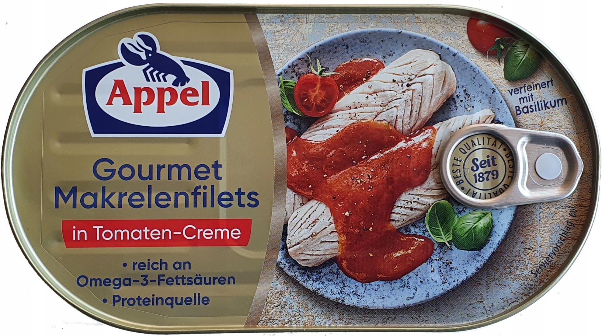 Appel Filet Z Makreli W Pomidorach Bazylia 200G - Ceny i opinie - Ceneo.pl