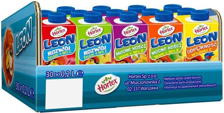 Hortex Leon Sok 100% Mix Smaków 25 x 200 ml - Ceny i opinie - Ceneo.pl
