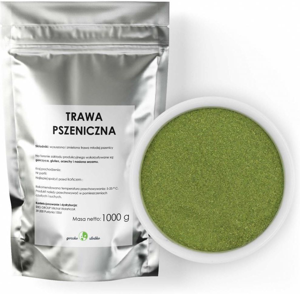 TRAWA PSZENICZNA pszenica puder proszek 1kg - Ceny i opinie - Ceneo.pl