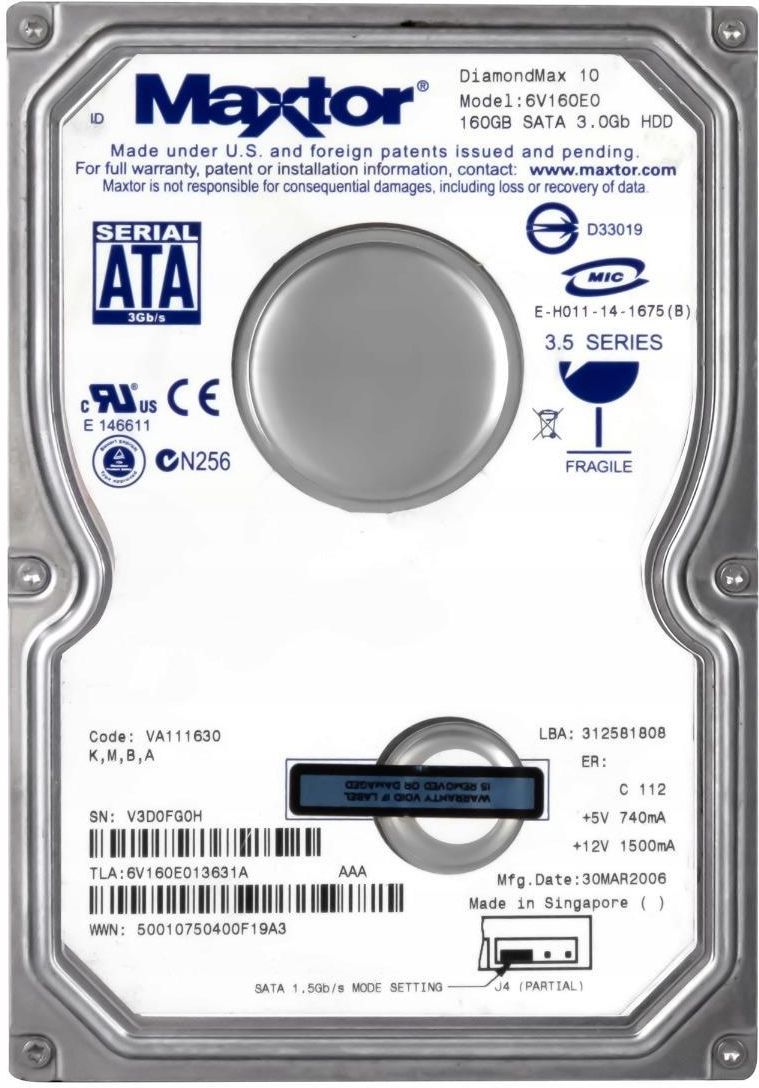 Dysk twardy Seagate DiamondMax 10 SATAII 160GB (6V160E0) - Opinie i ...