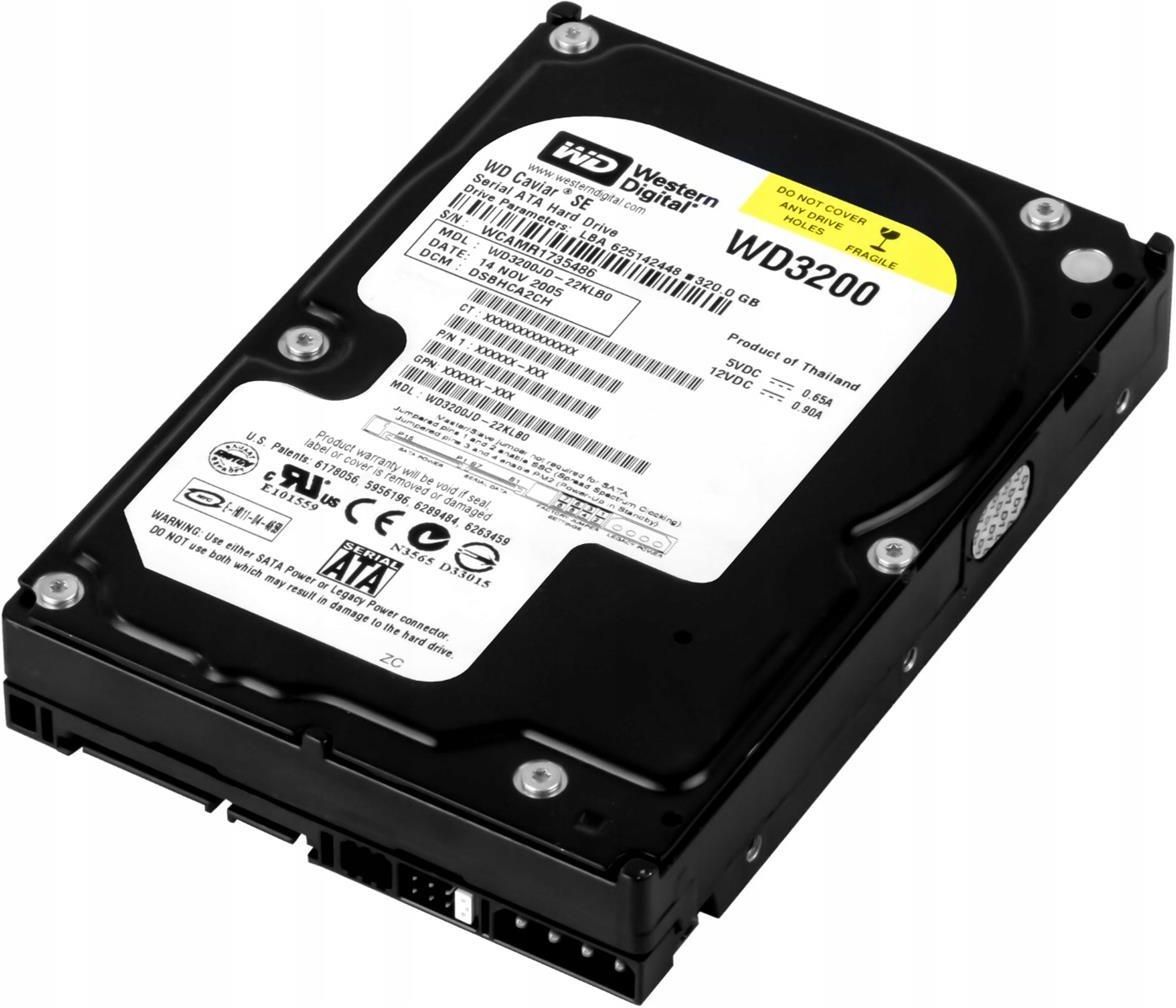 Dysk twardy WD CaviarSE 320GB SATA150 7200 RPM 8MB (WD3200JD) - Opinie ...