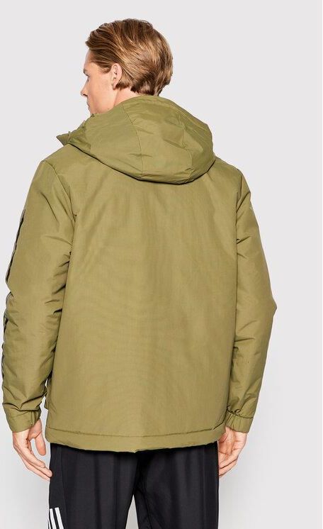 Adidas Kurtka zimowa Utilitas 3-Stripes GT1691 Zielony Regular Fit ...