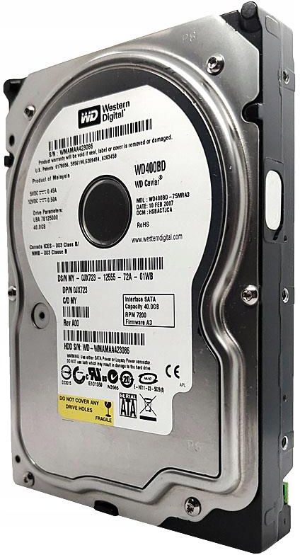 Dysk twardy WD Caviar SE 40GB Serial ATA II (WD400BD) - Opinie i ceny ...
