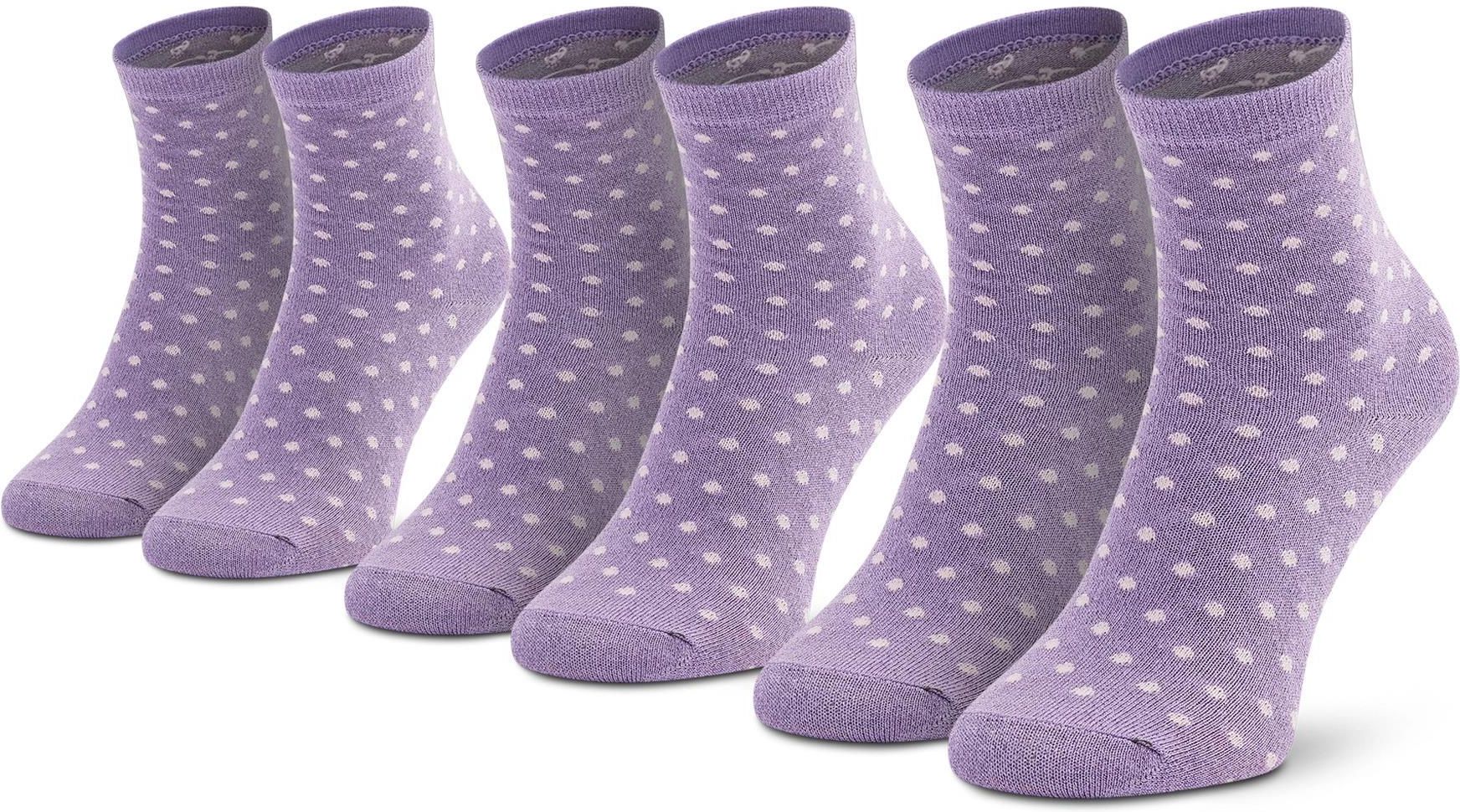 Zestaw 3 par wysokich skarpet damskich PIECES - Sebby Glitter Long ...