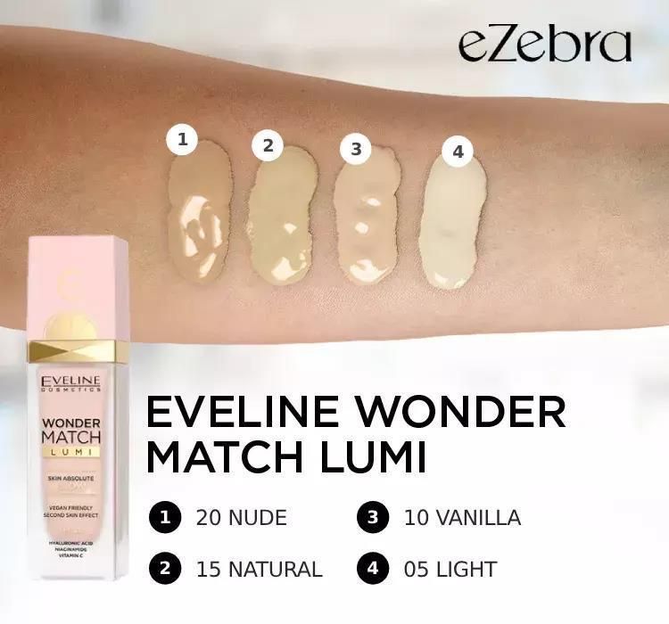 Eveline Cosmetics Wonder Match Lumi Luksusowy Podkład Rozświetlający 05 Light 30 ml - Opinie i ...
