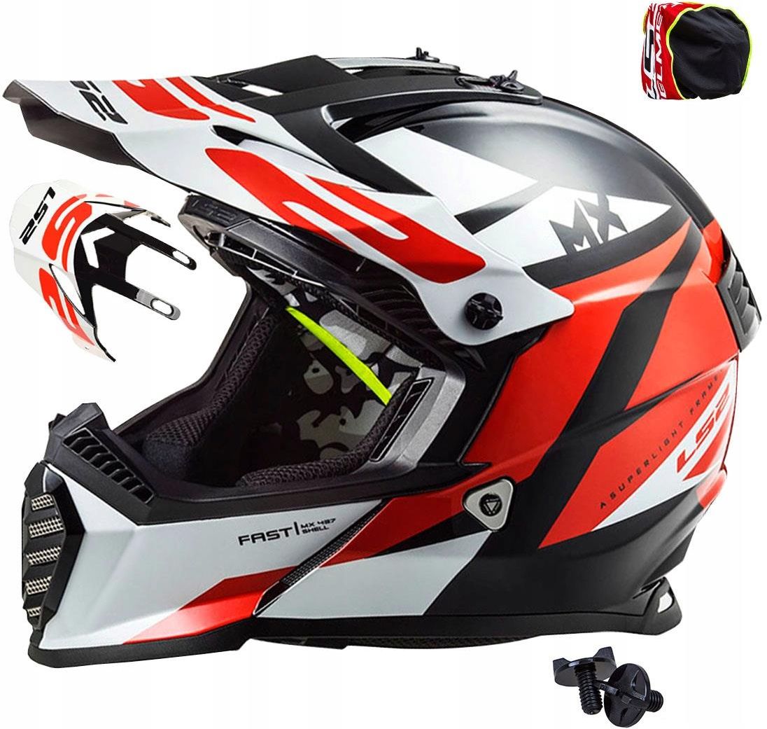 Kask motocyklowy Ls2 Enduro Cross Mx437 Fast Evo Strike 3Xl - Opinie i ...