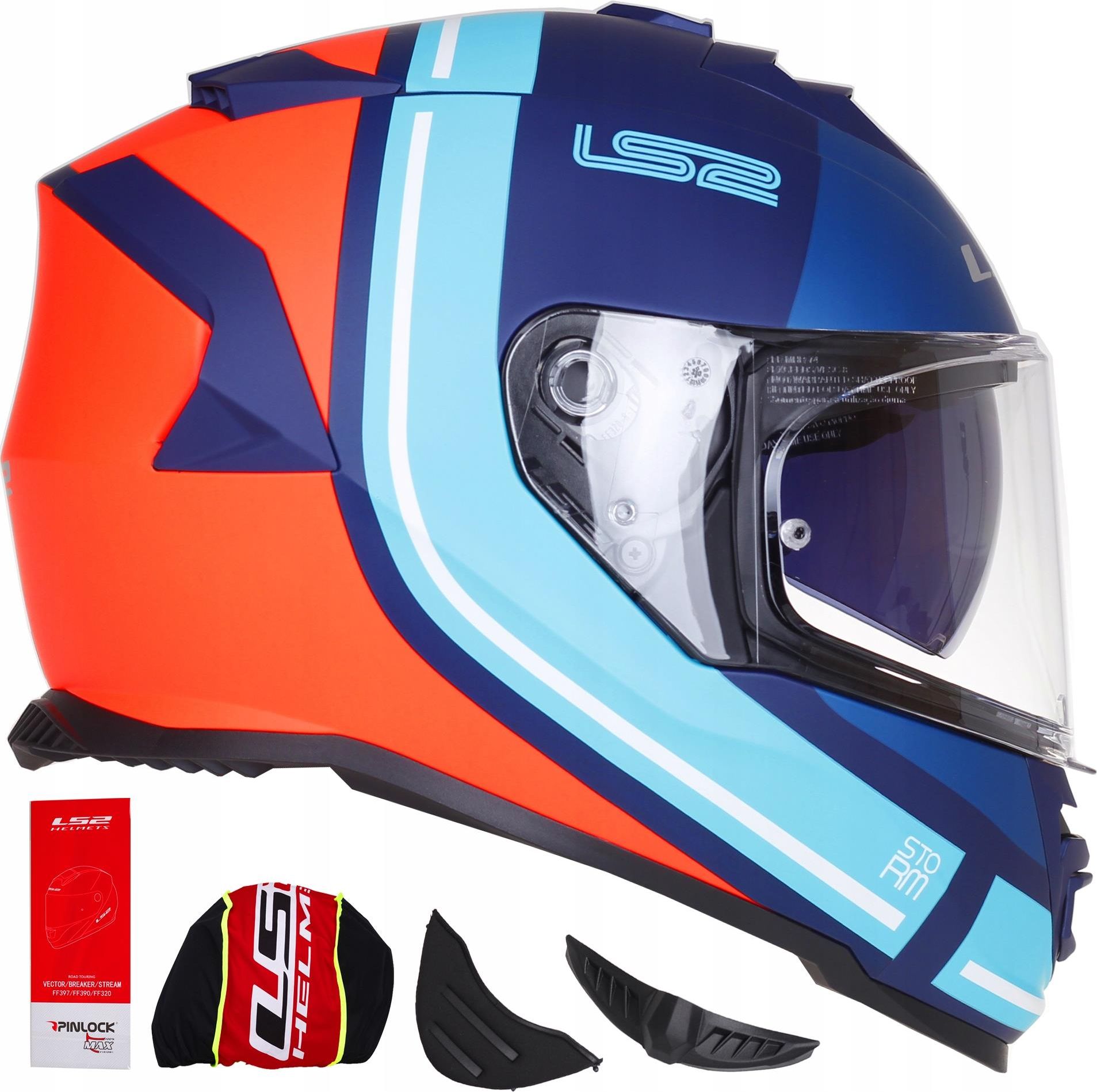 Kask motocyklowy Ls2 Ff800 Storm Slant Blue Orange - Opinie i ceny na ...