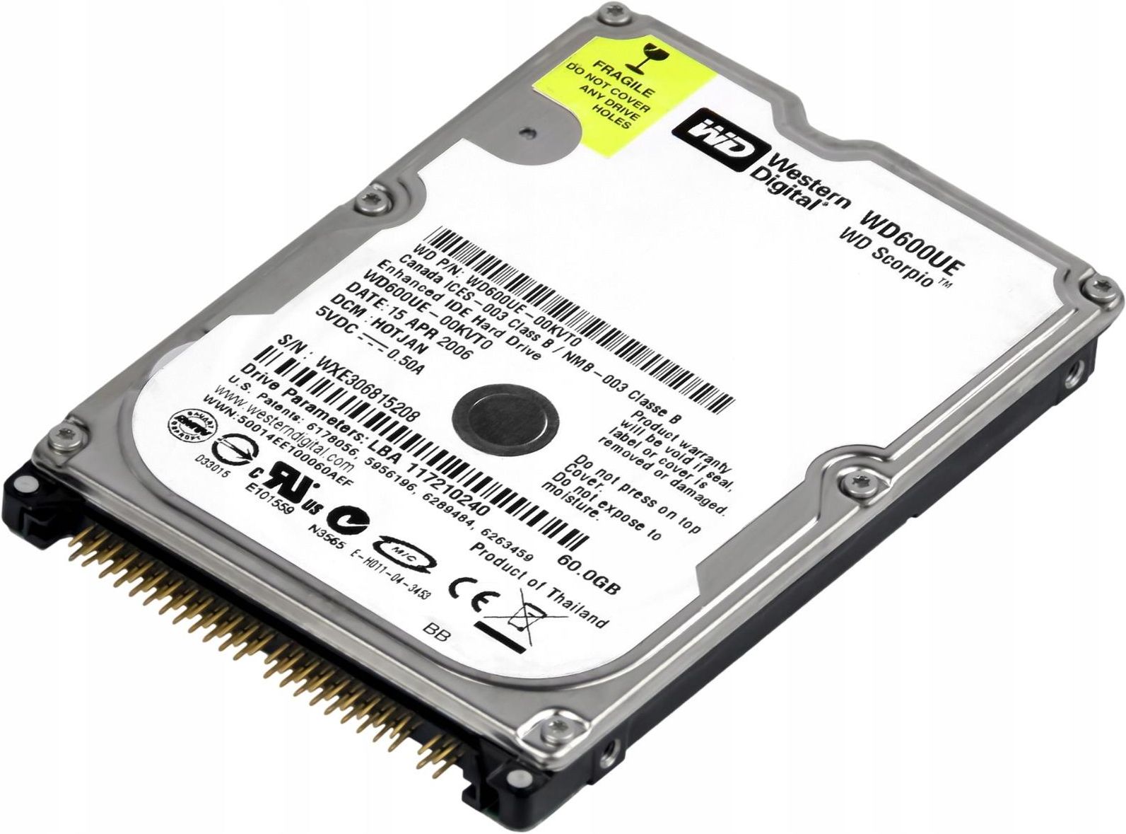 Dysk twardy WD 2.5 Inch EIDE WD Scorpio 60GB 5400RPM (WD600UE) - Opinie ...