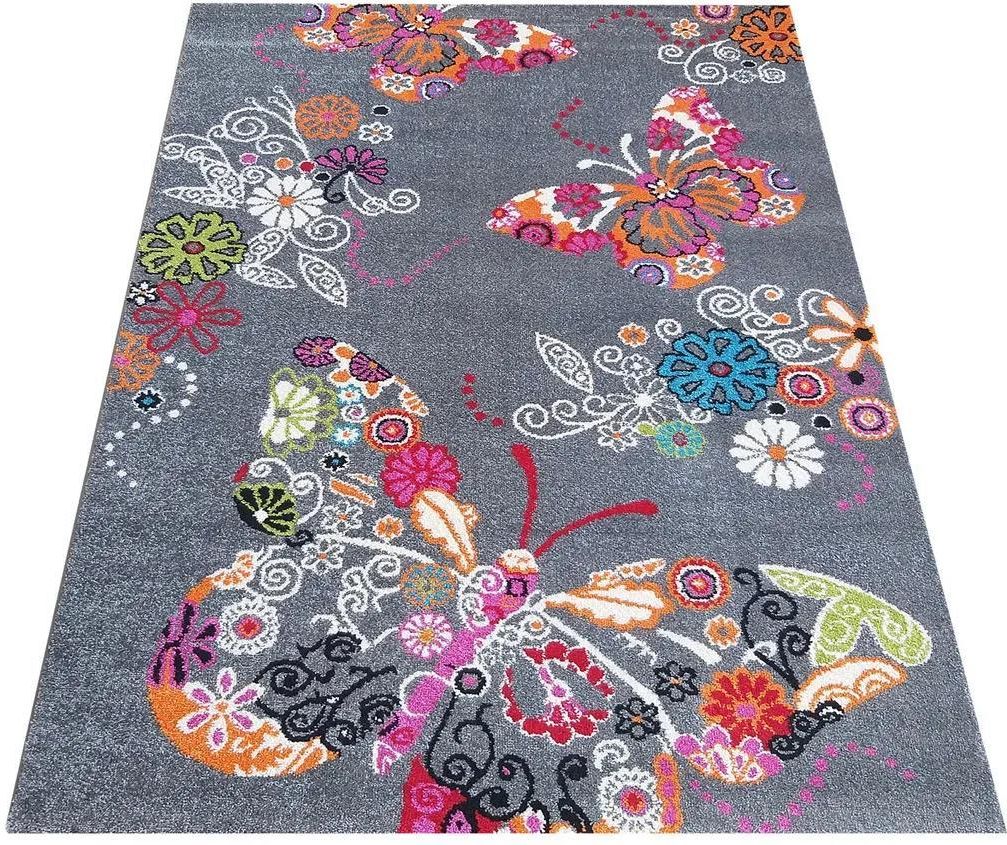 Szary Prostokątny Dywan W Motylki Dislo 300 X 400Cm - Opinie i ...