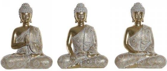 Dkd Home Decor Figurka Dekoracyjna Złoty Budda Żywica (14.5X8.5X18 Cm ...