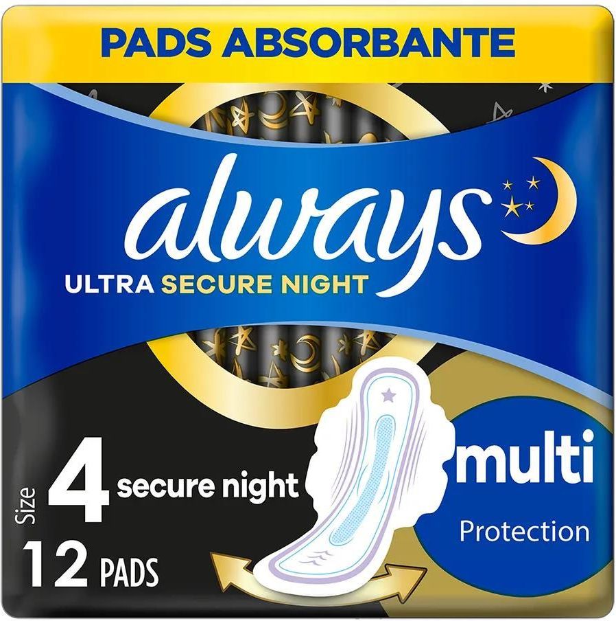 Always Ultra Secure Night With Wings Podpaski 12 Szt. - Opinie i ceny ...