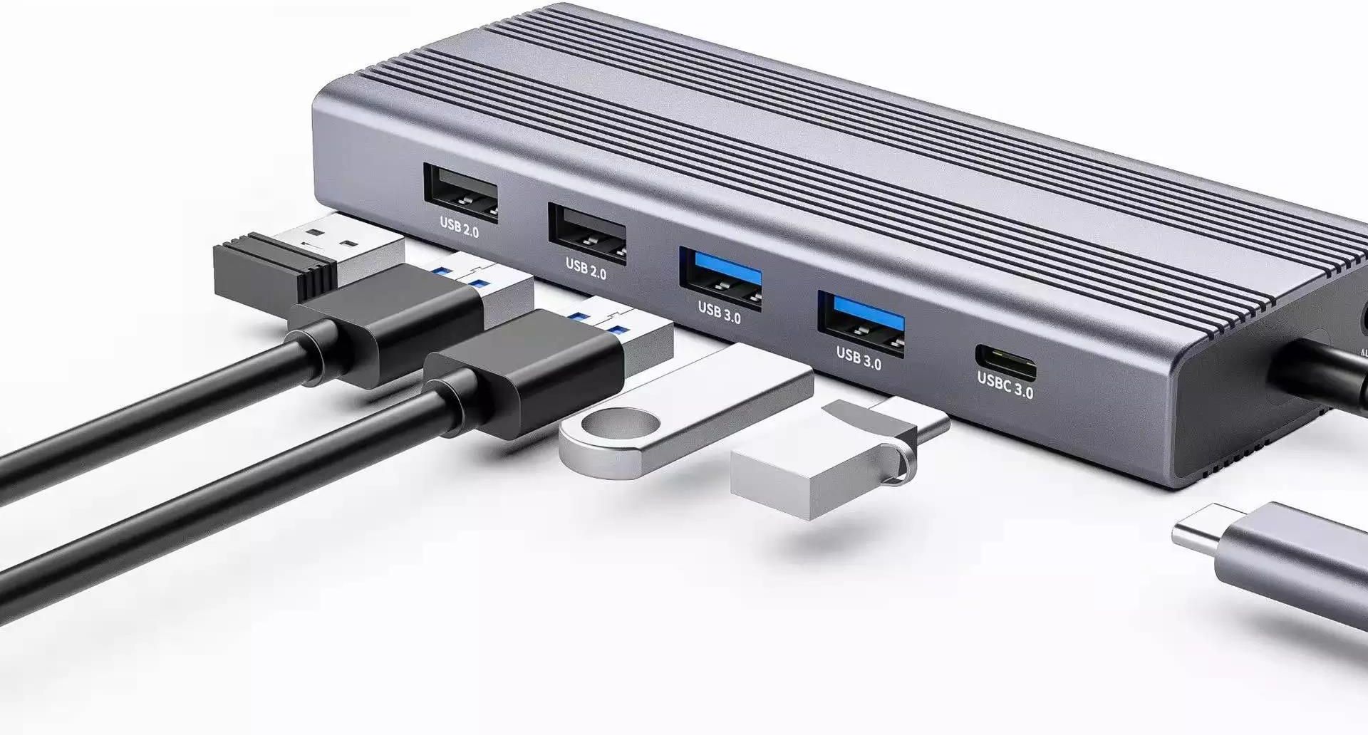 Stacja dokująca do laptopa 4Apple Hub 12W1 Usb-C Lan Vga Hdmi Macbook 4Apple Pro HUB 12w1 USB-C ...