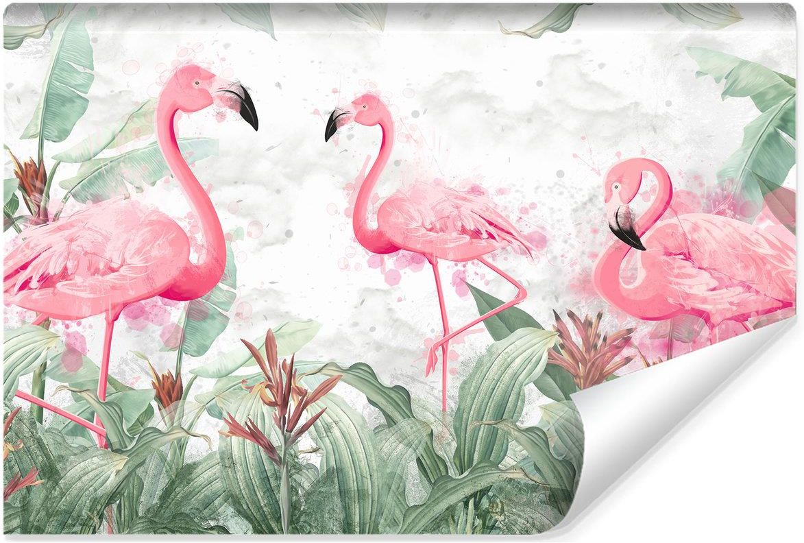 Muralo Fototapeta Flamingi Liście Kwiaty 300x210 - Opinie i ceny na Ceneo.pl