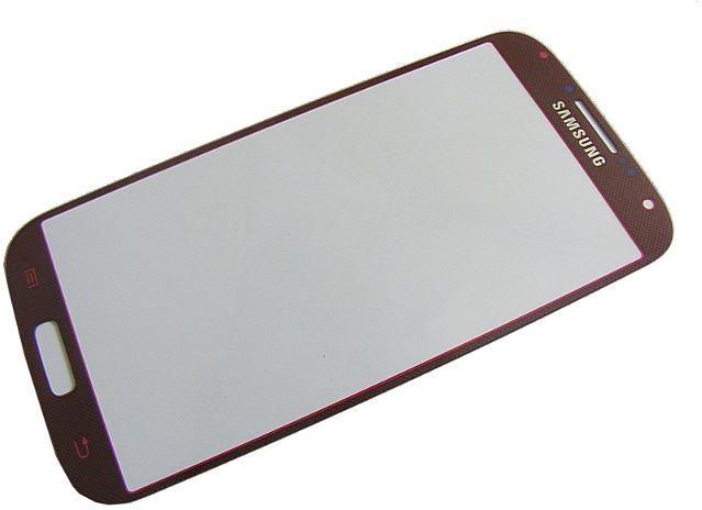 Podzespoły do telefonu Szybka LCD Sam i9500 i9505 i9515 S4 czerwona ...