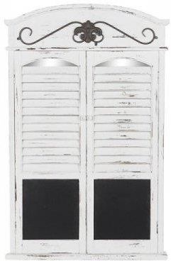 Dkd Home Decor Lustro Ścienne Czarny Drewno Okna Biały (60X7X94 Cm ...