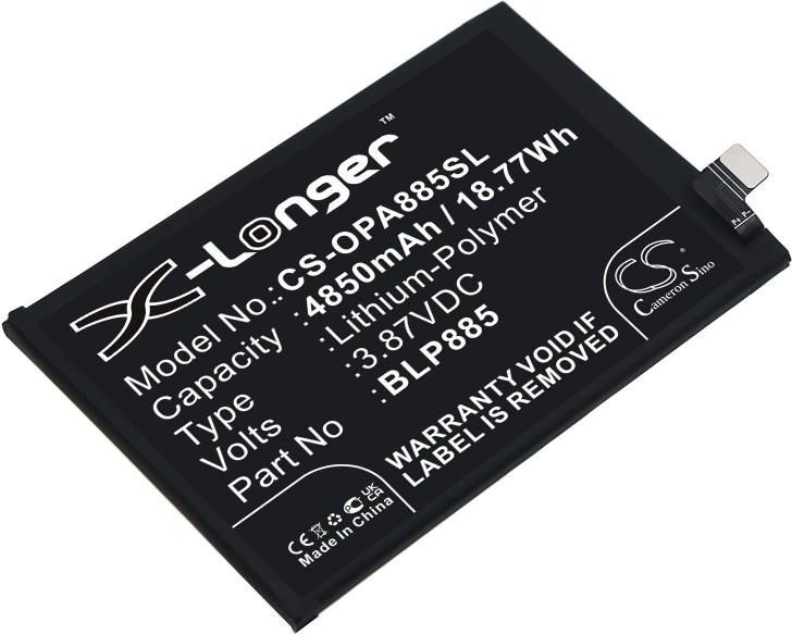 Bateria Cameron Sino Oppo A96 / Blp885 4850Mah 18.77Wh Li-Polymer 3.87V ...