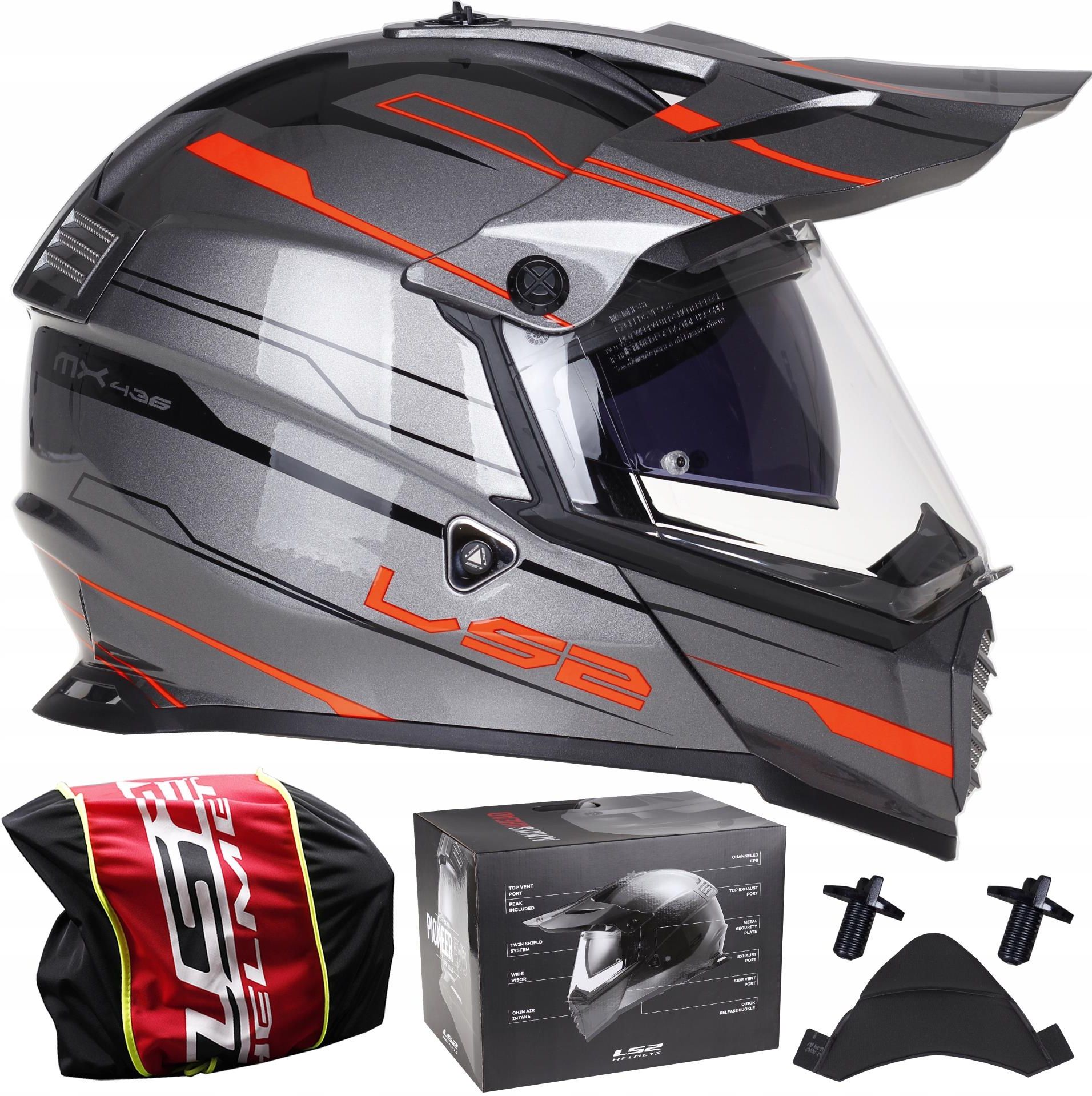 Kask motocyklowy Ls2 Mx700 Subverter Evo Gammax Blue Kask Cross Atv ...