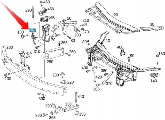 Mercedes-Benz Oe Uchwyt Mocowanie Radaru Mercedes W156 A1568851001 ...