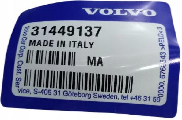 Listwa na zderzak Volvo Oe 31479776 Taśma Uszczelniająca Oryginał ...
