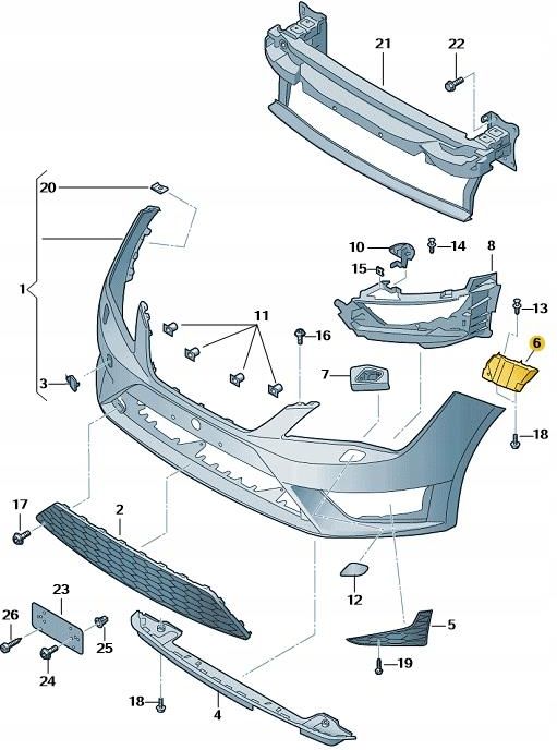 Seat Oe Ślizg Przedniego Zderzaka Vw Golf Lewy 1K0807889B - Opinie i ...
