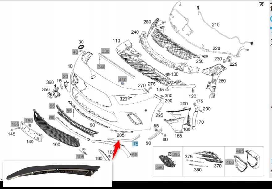 Zderzak do kupienia Mercedes-Benz Oe Listwa Zderzaka Mercedes W211 Lewy ...