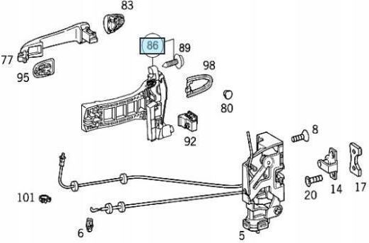 Klamka samochodowa Mercedes-Benz Oe Uchwyt Mocowanie Lampy Mercedes Glc ...