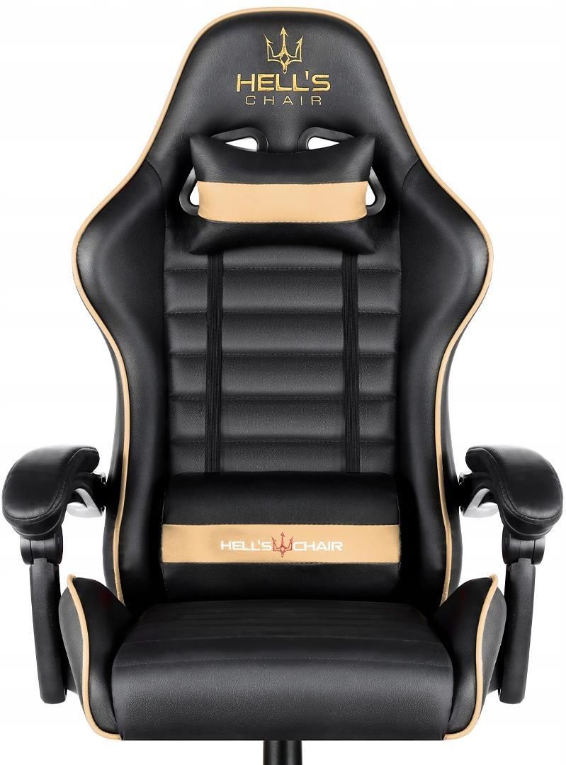 Fotel dla gracza Hell's Chair HC-1003 Plus Gold Złoty - Ceny i opinie ...