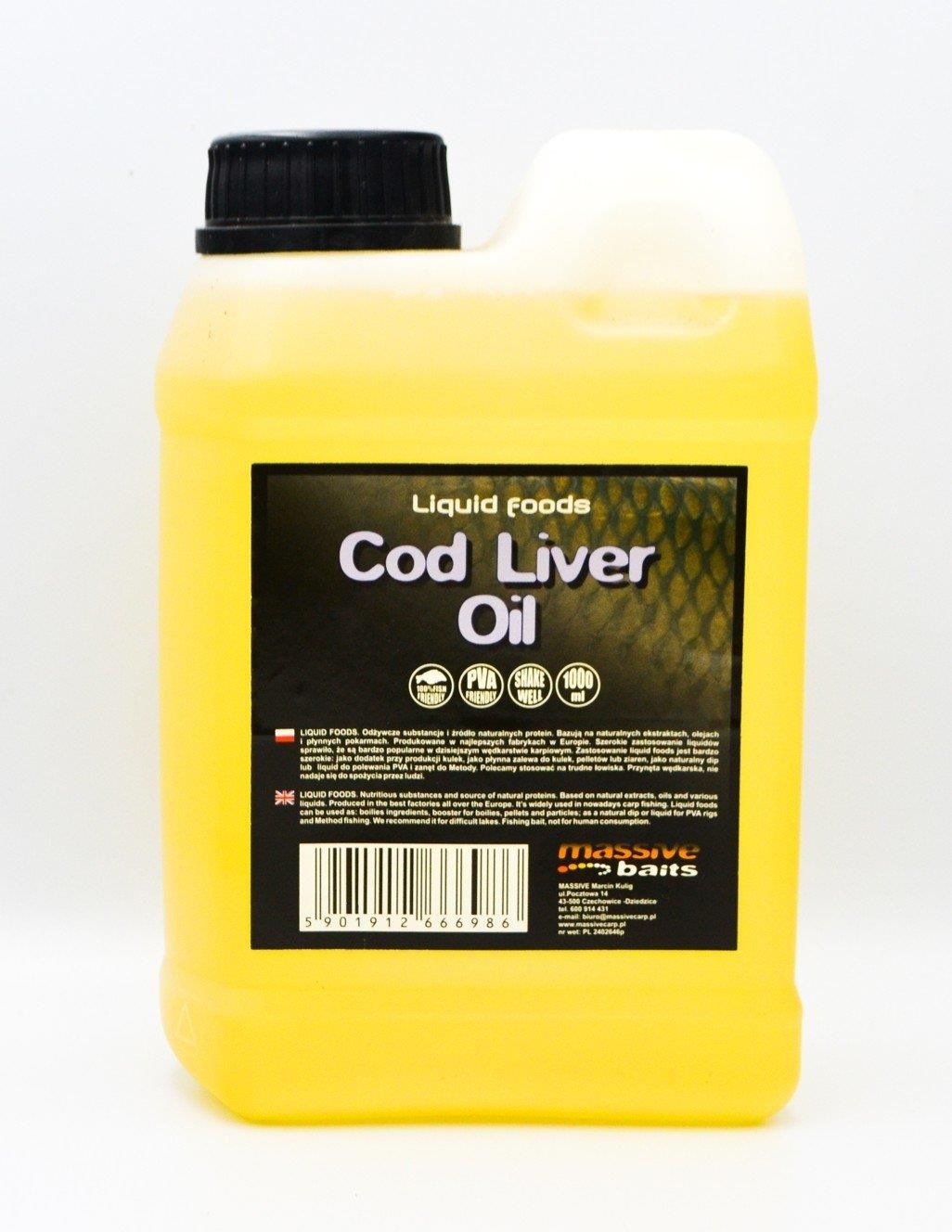 Massive Baits Cod Liver Oil Liquid (ICMBLQ014) - Ceny i opinie - Ceneo.pl