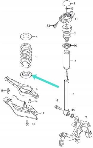 Borsehung Guma Sprężyny Tył Vw 1K0512297C 1K0512297D X2 Kpl - Opinie i ...