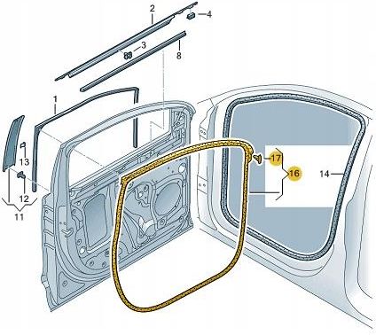Audi Oe Q7 Zewnętrzna Uszczelka Drzwi 4L0837911 - Opinie i ceny na Ceneo.pl