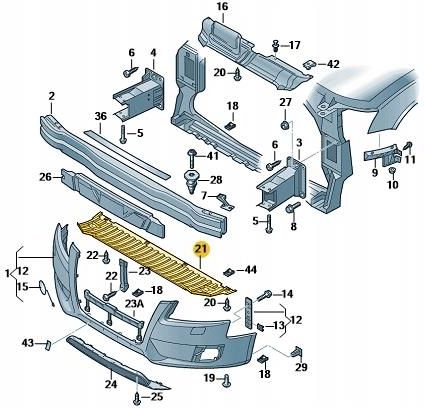 Zderzak do kupienia Audi Oe Osłona Pod Zderzak A4 B8 S-Line 8K0807233B ...