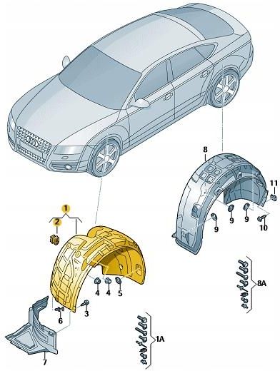 Nadkole Audi Oe Nadkole Prawy Przód A5 2017 8W6821172C - Opinie i ceny ...