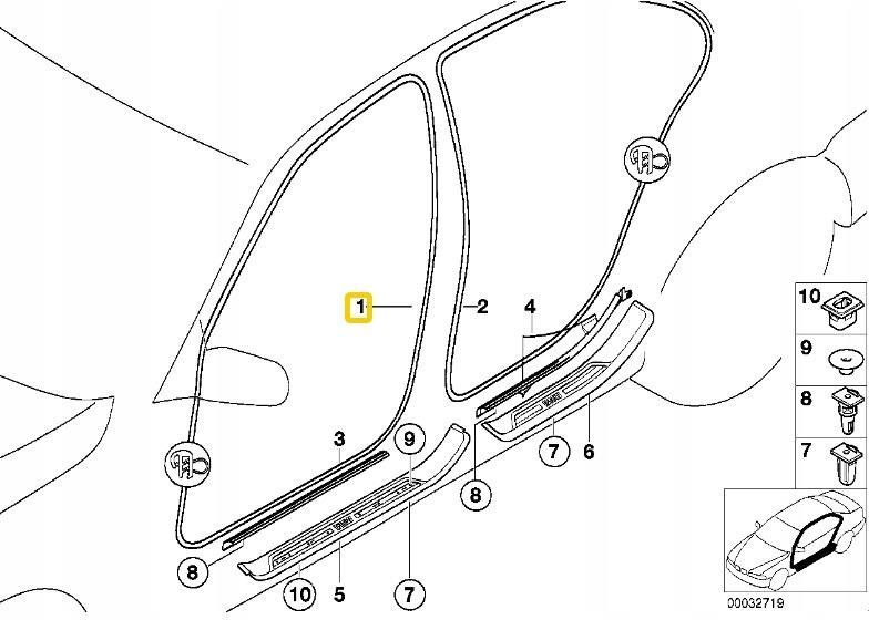 Bmw Oe Oryginalna uszczelka drzwi przednich Bmw E39 - Opinie i ceny na ...