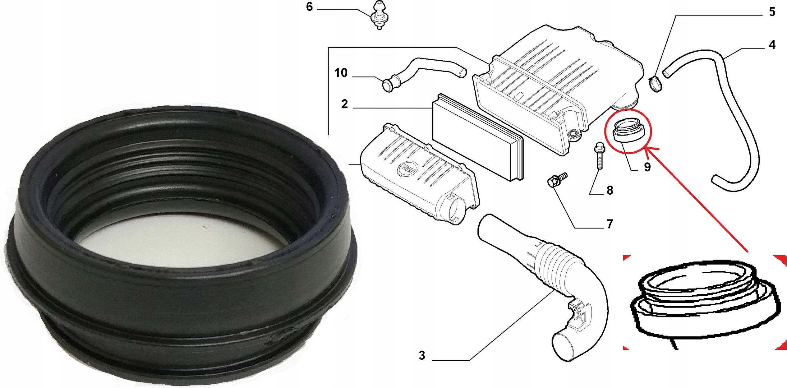 Fiat Oe Fiat Uszczelka Filtra Powietrza Panda 0.9 09- - Opinie i ceny ...