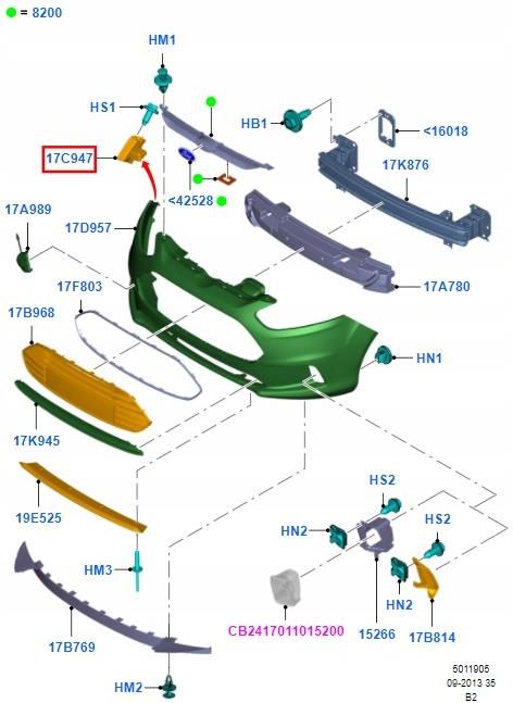 Ford Oe Ślizg Zderzaka Przedni Lewy B-Max 2012-2017 - Opinie i ceny na ...
