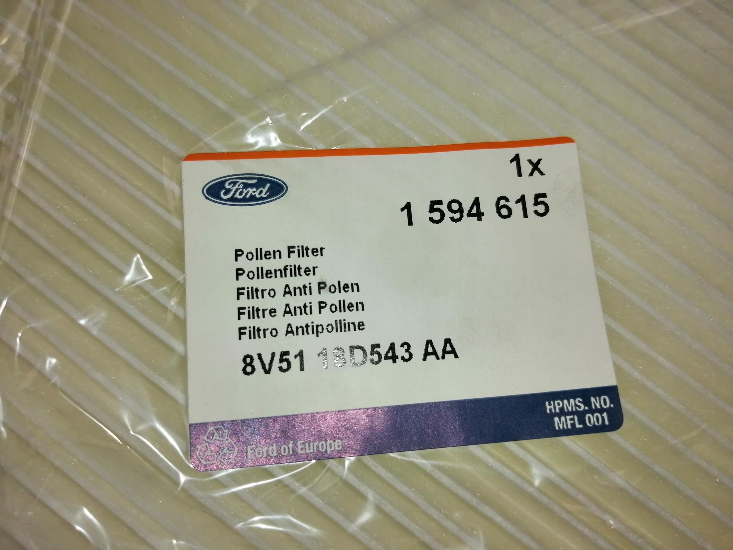 Filtr kabinowy Ford Oe Filtr Kabinowy B-Max Fiesta 1594615 - Opinie i ...