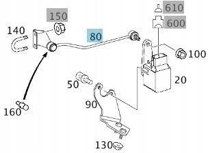 Mercedes Benz Oe Dźwignia Czujnika Poziomu Świateł Mercedes W211 ...