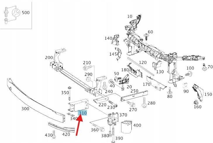Mercedes Benz Oe Absorber Strefa Zgniotu Mercedes Cla A2466200495 ...