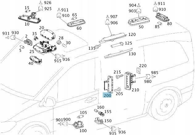 Mercedes Benz Oe Stycznik Włącznik Drzwi Przesuwnych Mercedes Vito ...