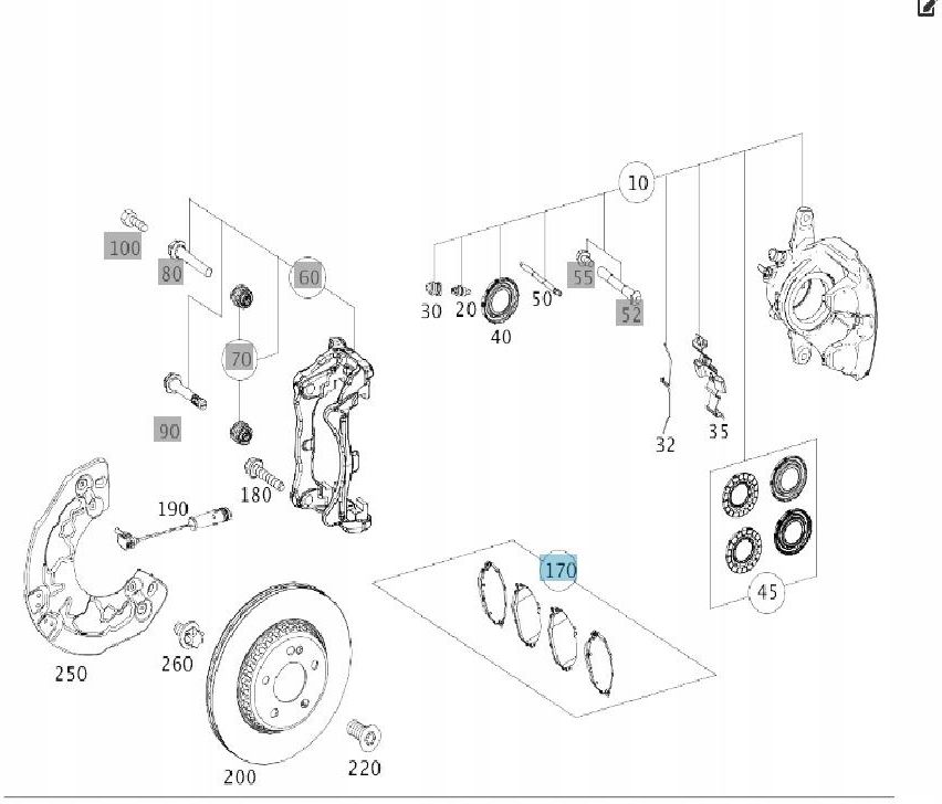 Klocki hamulcowe Mercedes Benz Oe Org Klocki Ham Przód A0004208403 ...