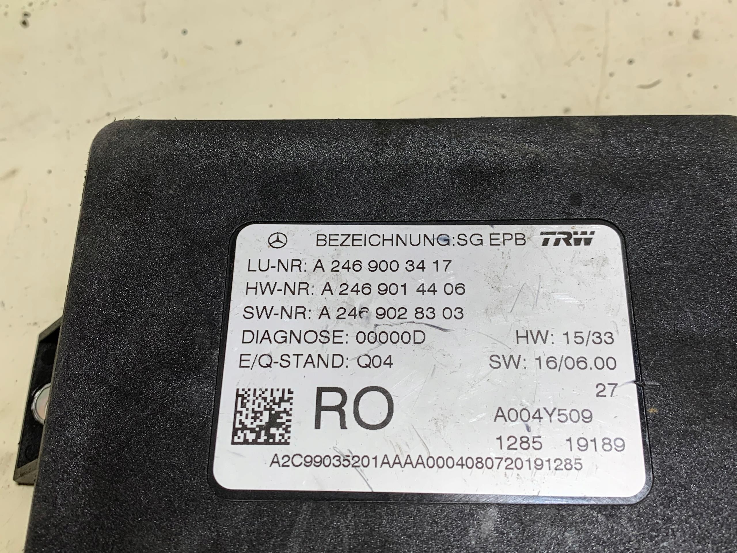 Wyposażenie elektryczne Mercedes Benz Oe Moduł Sterownik Hamulca ...