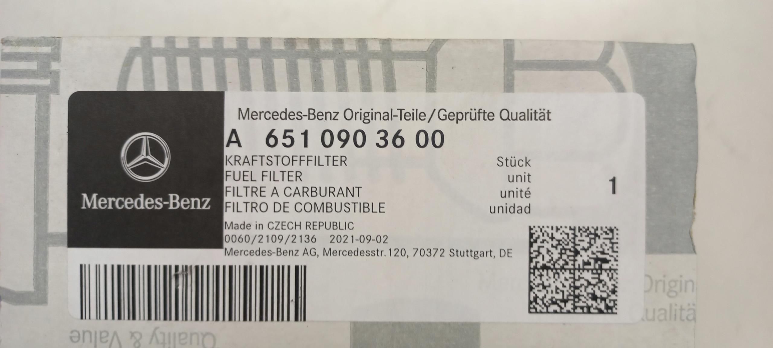 Filtr paliwa Mercedes Benz Oe Filtr Paliwa Mercedes Sprinter 907 A ...