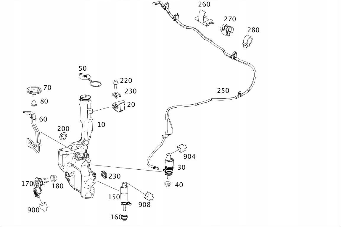 Mercedes Benz Oe Uszczelka Grommet Pompki Spryskiwacz Mercedes W212 ...