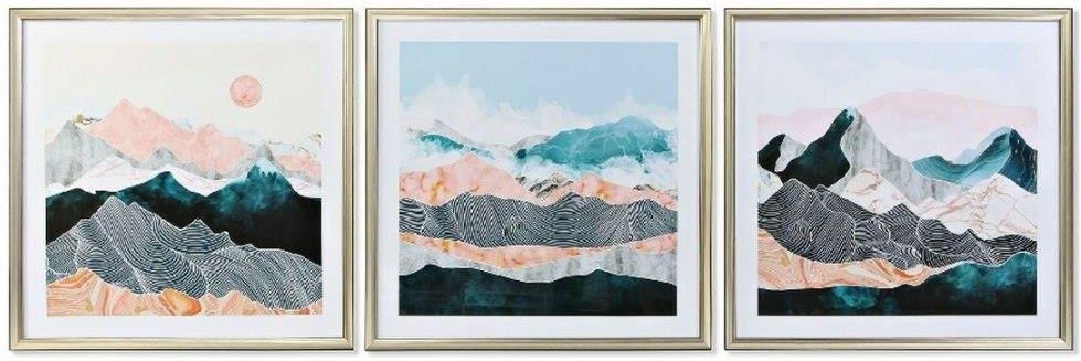 DKD HOME DECOR OBRAZ GÓRA (3 PCS) (70 X 4 X 70 CM) - Opinie i ...