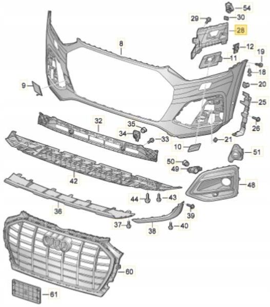 Audi Oe Listwa Mocujaca Zderzaka Prawa Q5 80A807278D - Opinie i ceny na ...